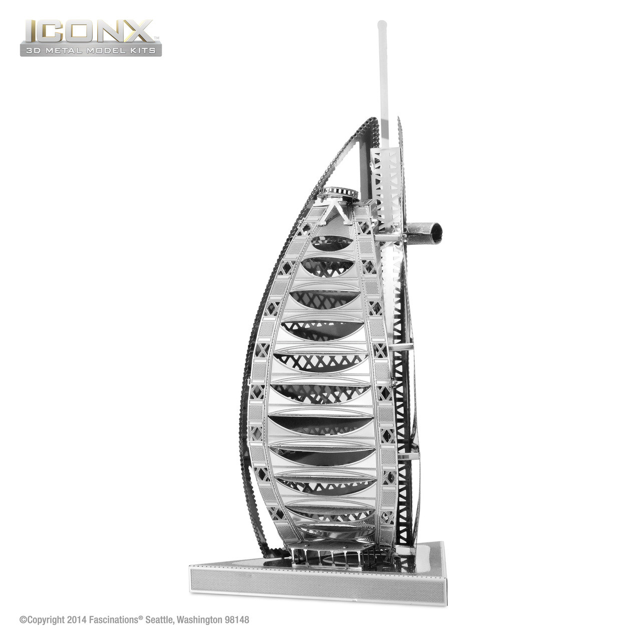 Burj al Arab ICONX 3D Metal Model Kit - Corner Pockets