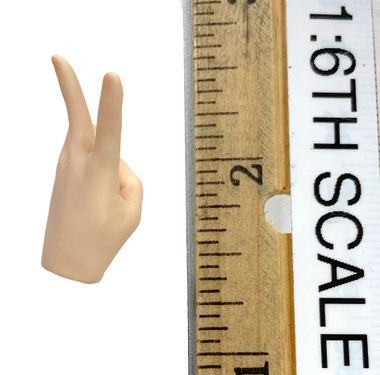 Volleyball Girl - Left Bare Peace Sign Hand - Toy Anxiety