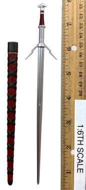 The White Wolf (Armor Version) - Silver Sword w/ Scabbard (Metal) - Toy ...