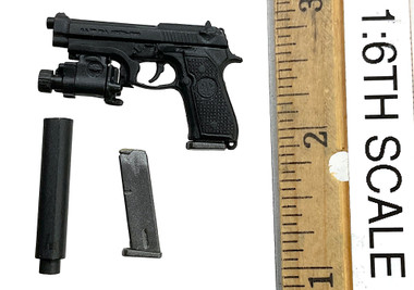 Female Police Tactical Unit Set - Pistol w/ Flashlight & Silencer - Toy ...