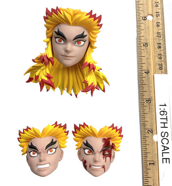 Demon Slayer: Flame Hashira - Head w/ Swappable Face Plates (No Neck ...