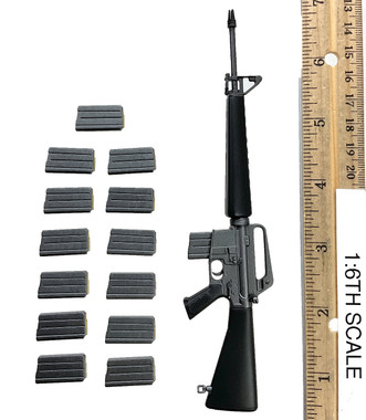 173rd Airborne Brigade LRRP - Rifle w/ Ammo Clips (M16A1) - Toy Anxiety