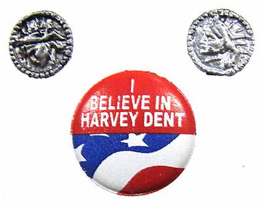 Dark Knight: Harvey Dent/Two-Face - Harvey Dent Button & Coin (1) - Toy ...