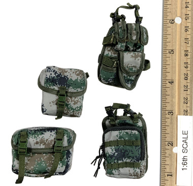 PLA Chinese UN Peacekeeper Female Soldier - Pouch Set (4) - Toy Anxiety