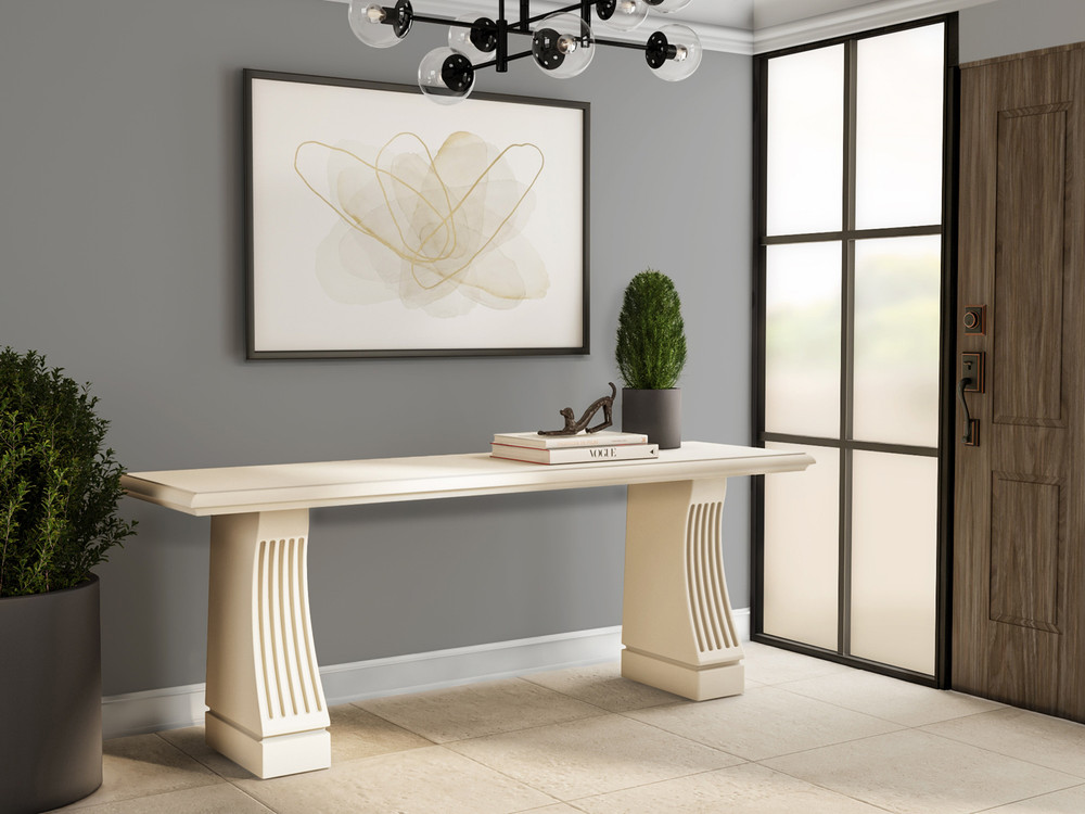 Fluted Corbel Console Table | GFRC with Hand-Applied Finishes & Custom ...