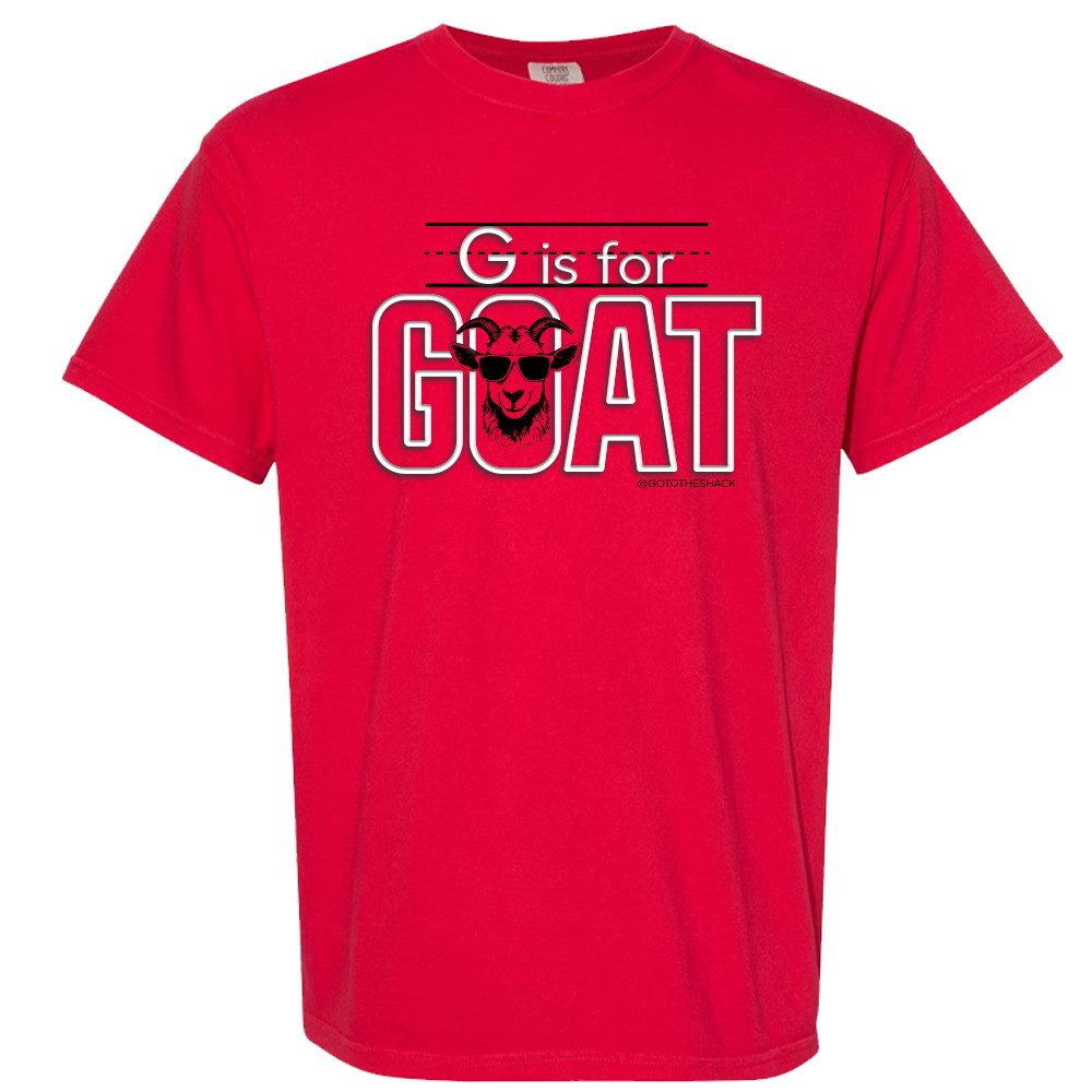 GOAT - PUFF INK - Greatest of All Time - Comfort Colors® Tee - Red