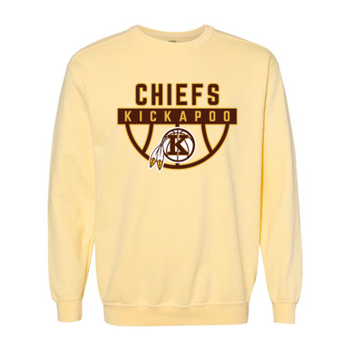 Kickapoo CHIEFS BASKETBALL Comfort Colors® Unisex Sweatshirt - Butter