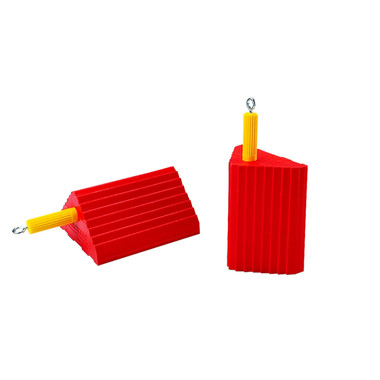 CHECKERS® General-Purpose Utility Wheel Chocks - Roped Pair - 30,000 ...