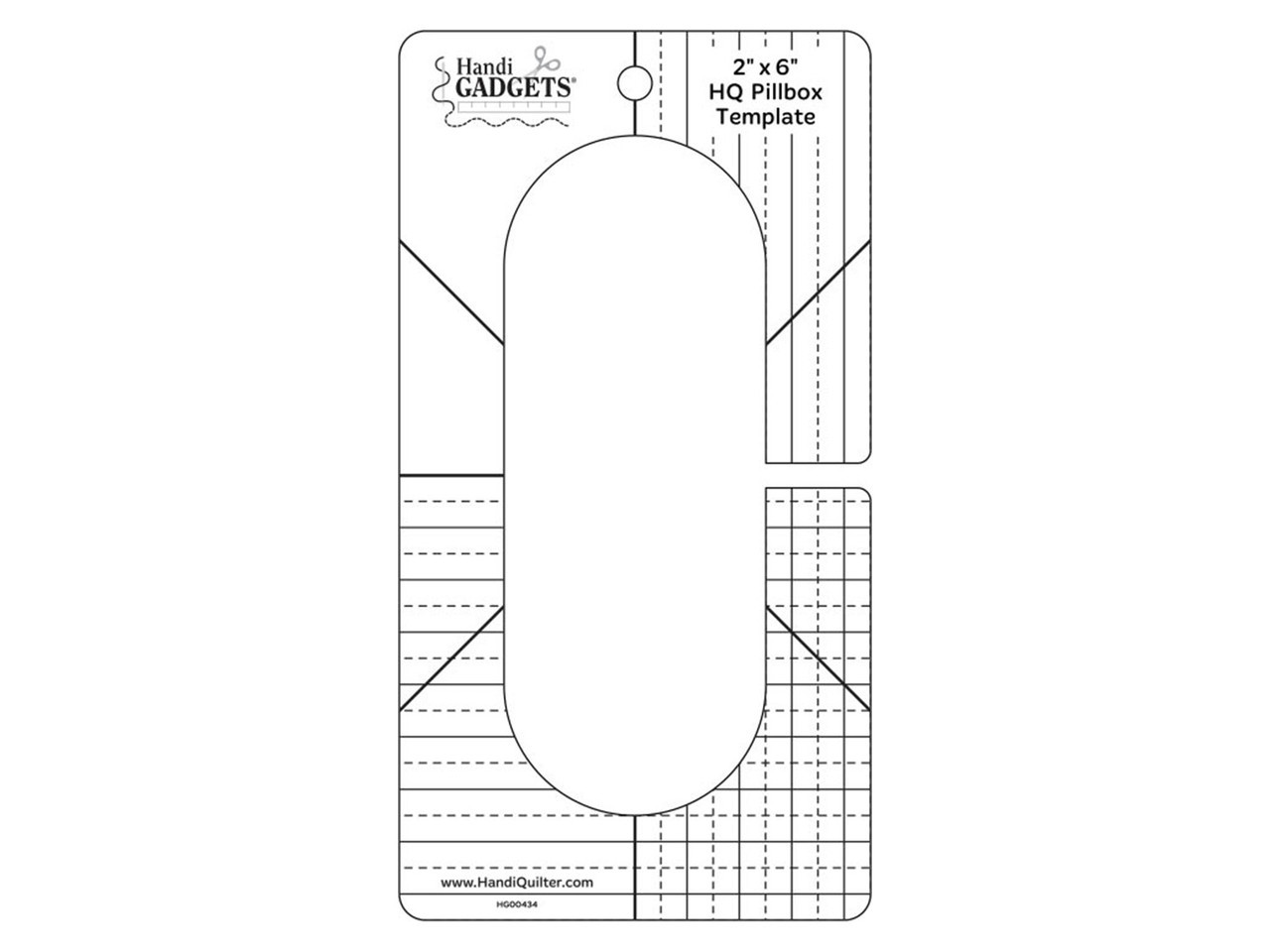 Handi Quilter Pillbox Ruler Template