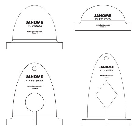 Janome Ruler Swag Templates 4"