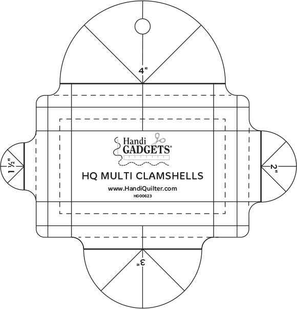 Handi Quilter Multi Clamshells Ruler Template