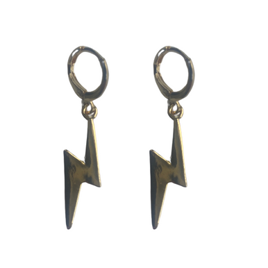 Classic Lightning Bolt Earrings in Gold or Silver a stacked by suzie ...