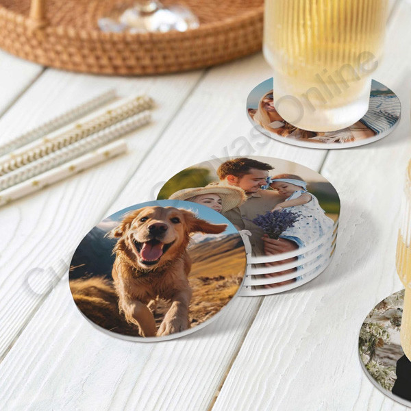 Custom Ceramic Photo Coasters | Personalized Ceramic Coasters