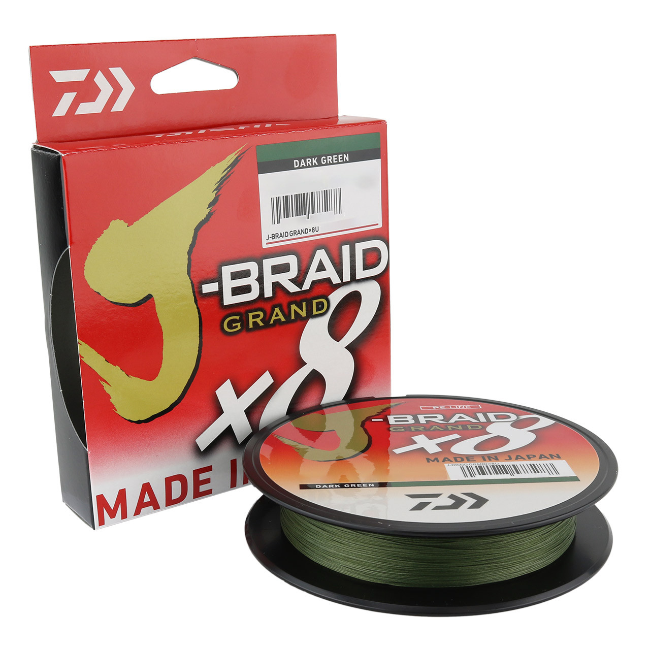 Daiwa J-Braid Grand X8 Braided Line | 150-Yard | Dark Green | FishUSA