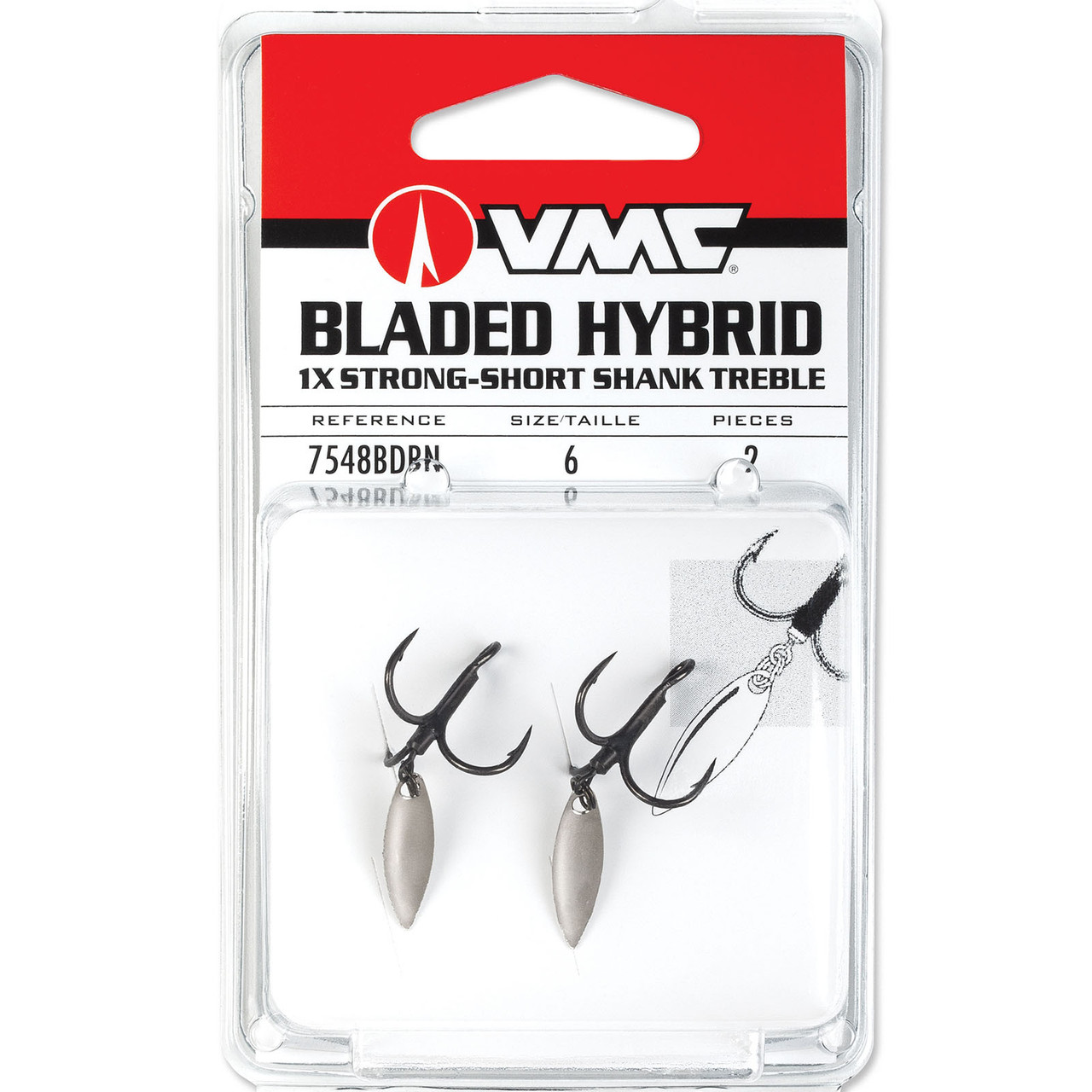 VMC Bladed Hybrid Treble Short Hooks | FishUSA