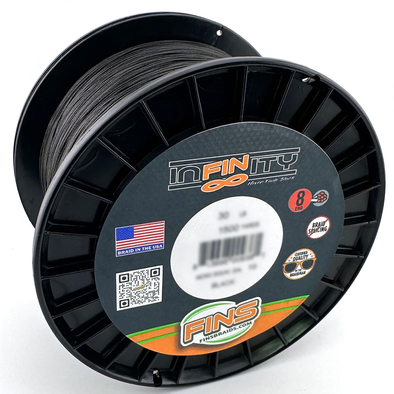 FINS Infinity Braid | 8-Strand Braided Fishing Line | Black | FishUSA