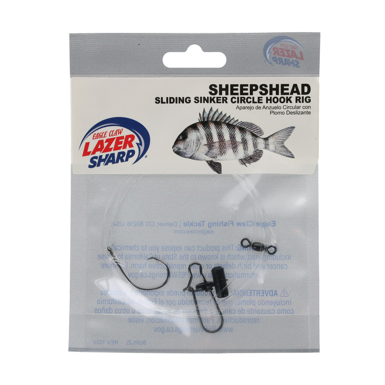 Eagle Claw Lazer Sharp Sheepshead Sliding Sinker Rig | FishUSA