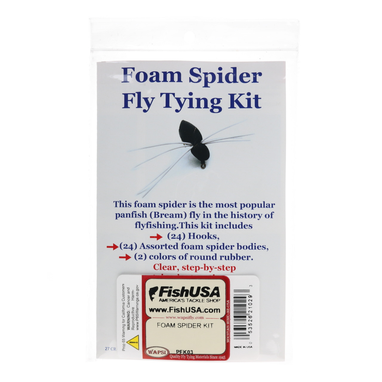 Wapsi Foam Spider Fly Tying Kit | FishUSA