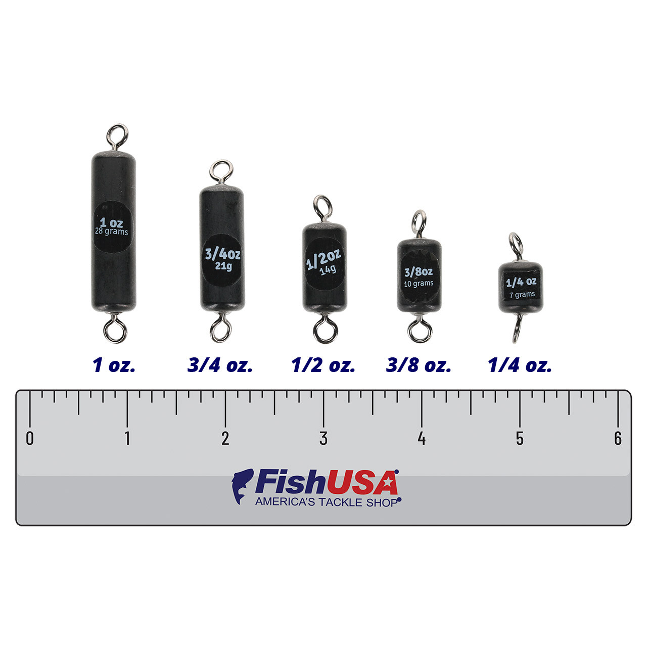 Dave's Tangle Free Steel In-Line Weights | FishUSA