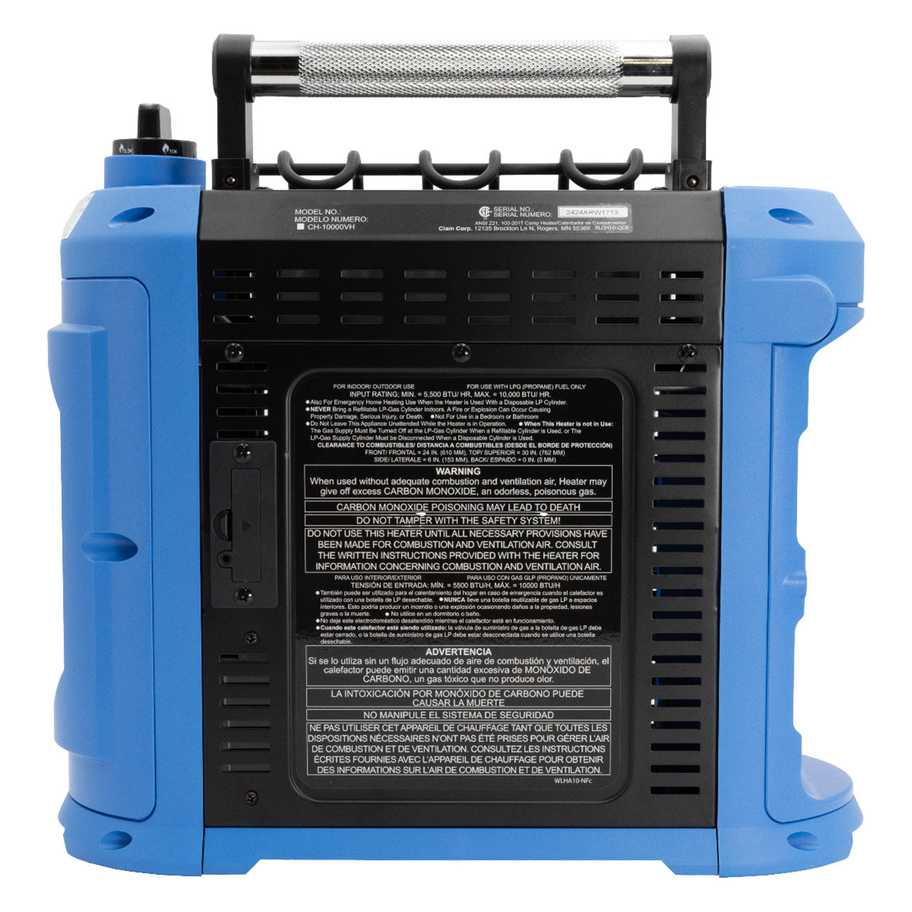 Clam 10000 BTU Portable Propane Heater | FishUSA
