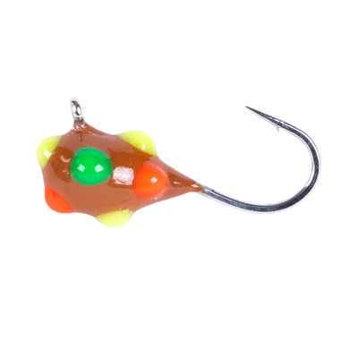 Clam CPT Confetti Drop Jig | Tungsten Glow Ice Jig | FishUSA
