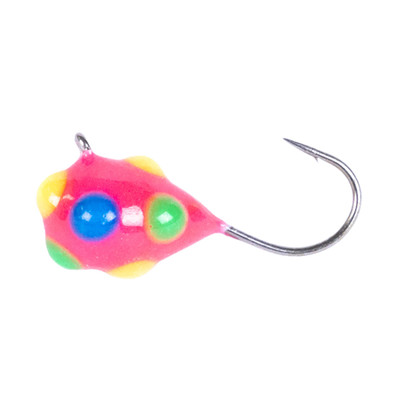 Clam CPT Confetti Drop Jig | Tungsten Glow Ice Jig | FishUSA