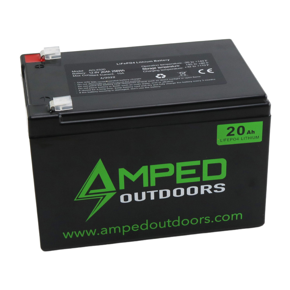 Amped Outdoors Lithium Battery 12v 20Ah | FishUSA