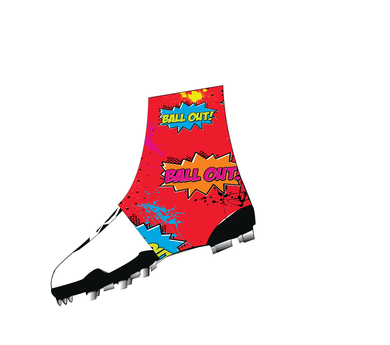 Red "Ball Out" Spats( cleat covers) - Dmaxx Sports