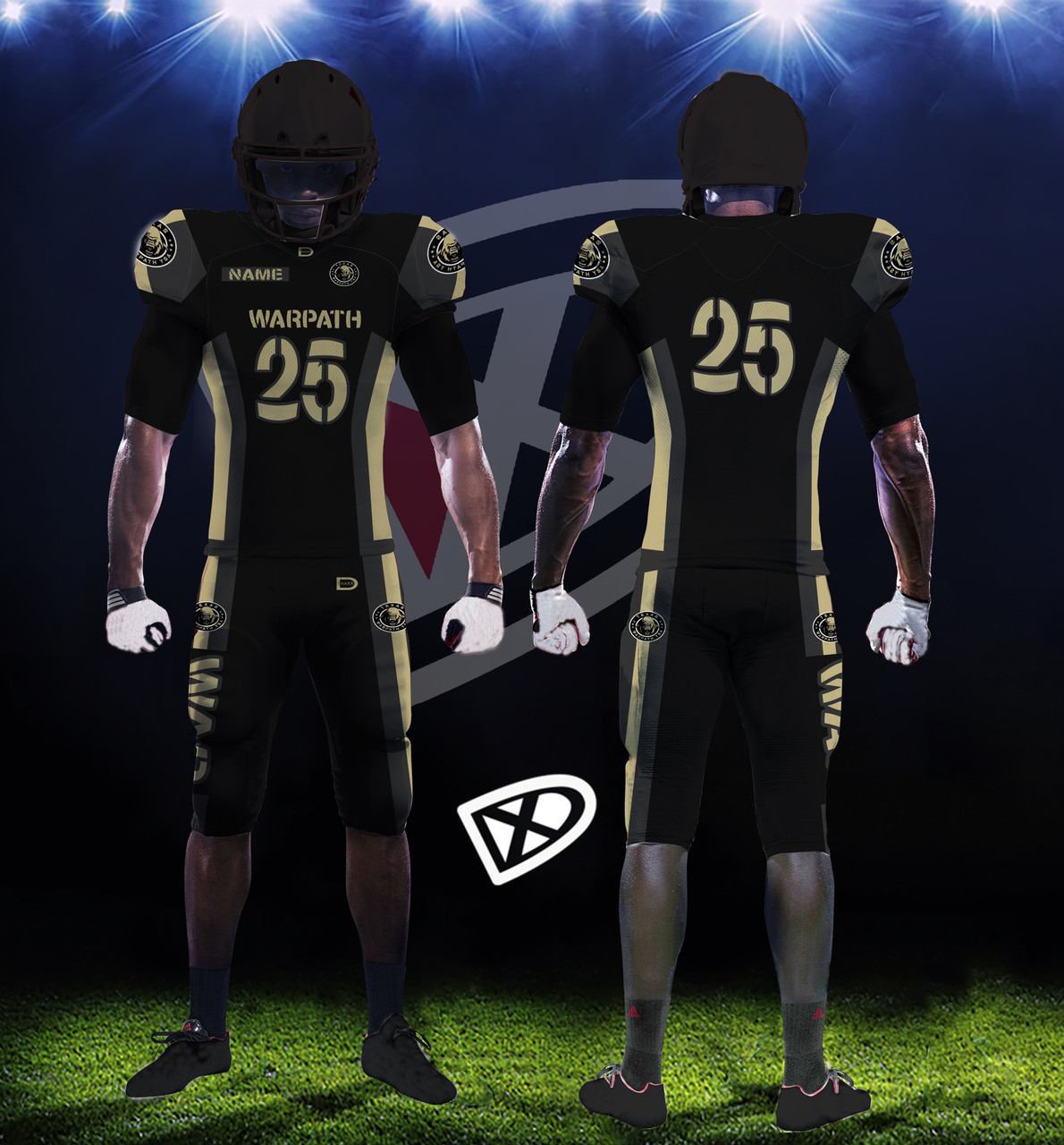 Fully Custom Game Football Uniforms - Design examples - DmaxxSports
