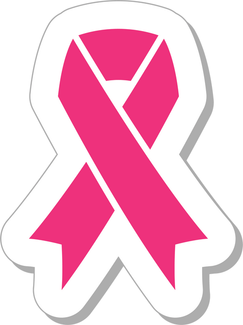 sheet of 30 - Breast Cancer Awareness Ribbon Helmet Decals - Size 2" x ...