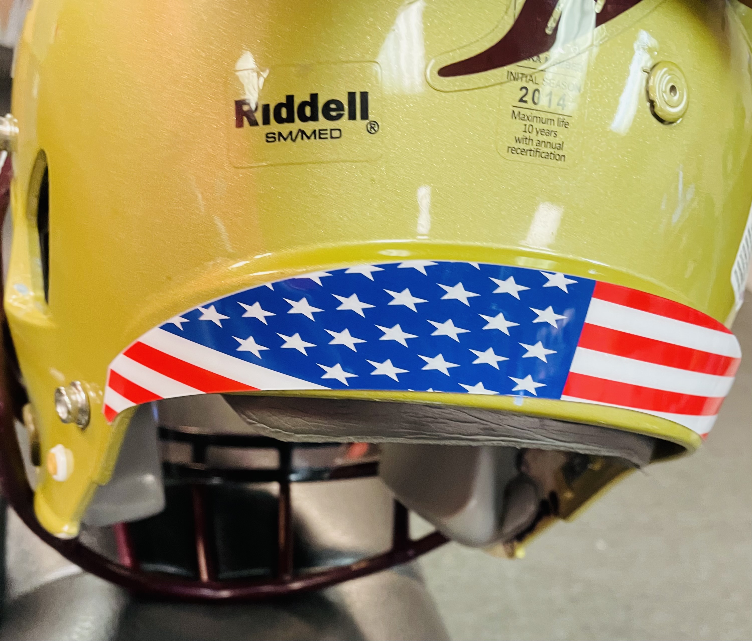 USA FLAG - RIDDELL SPEED FLEX - BUMPER DECALS - Dmaxx Sports