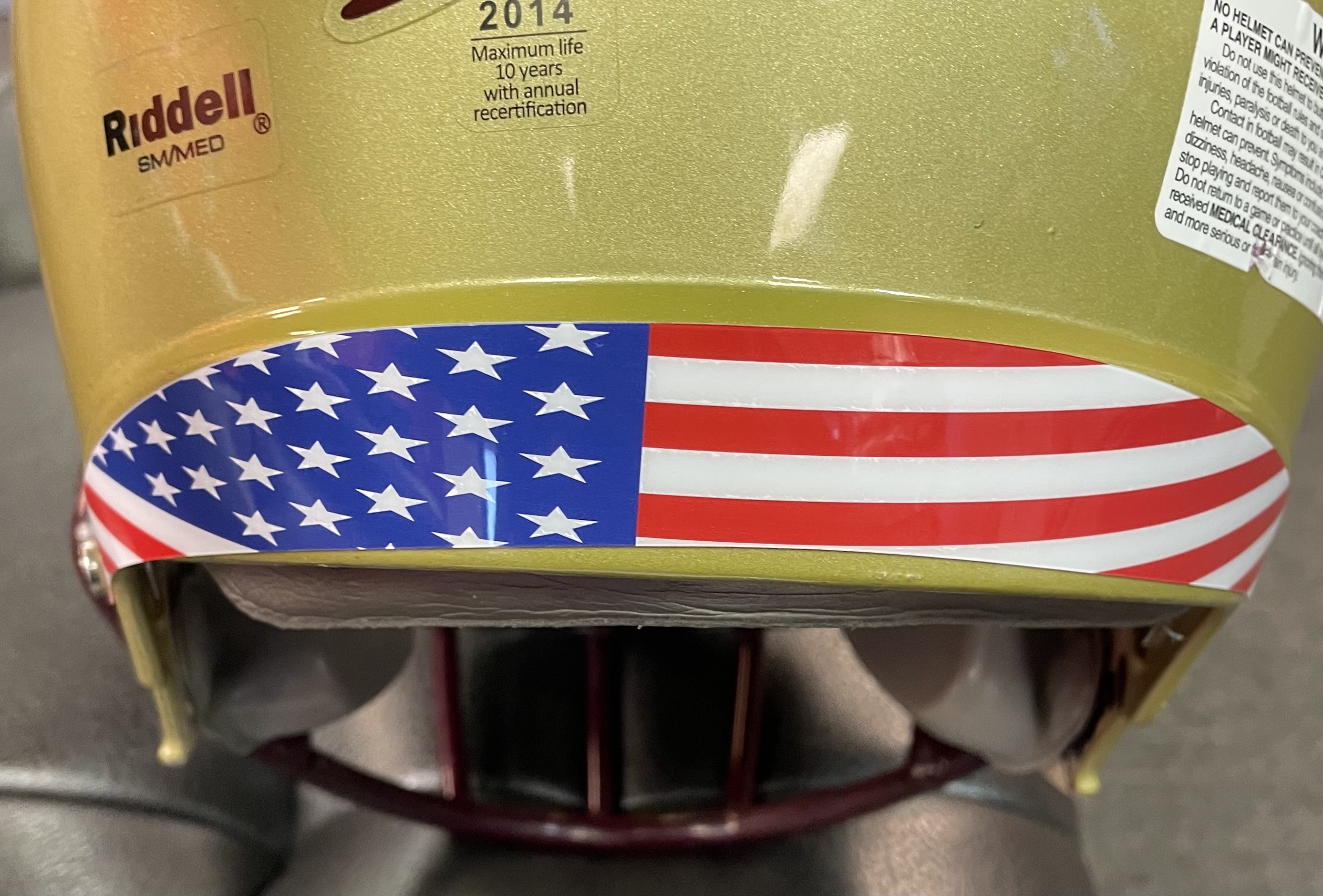 USA FLAG - RIDDELL SPEED FLEX - BUMPER DECALS - Dmaxx Sports