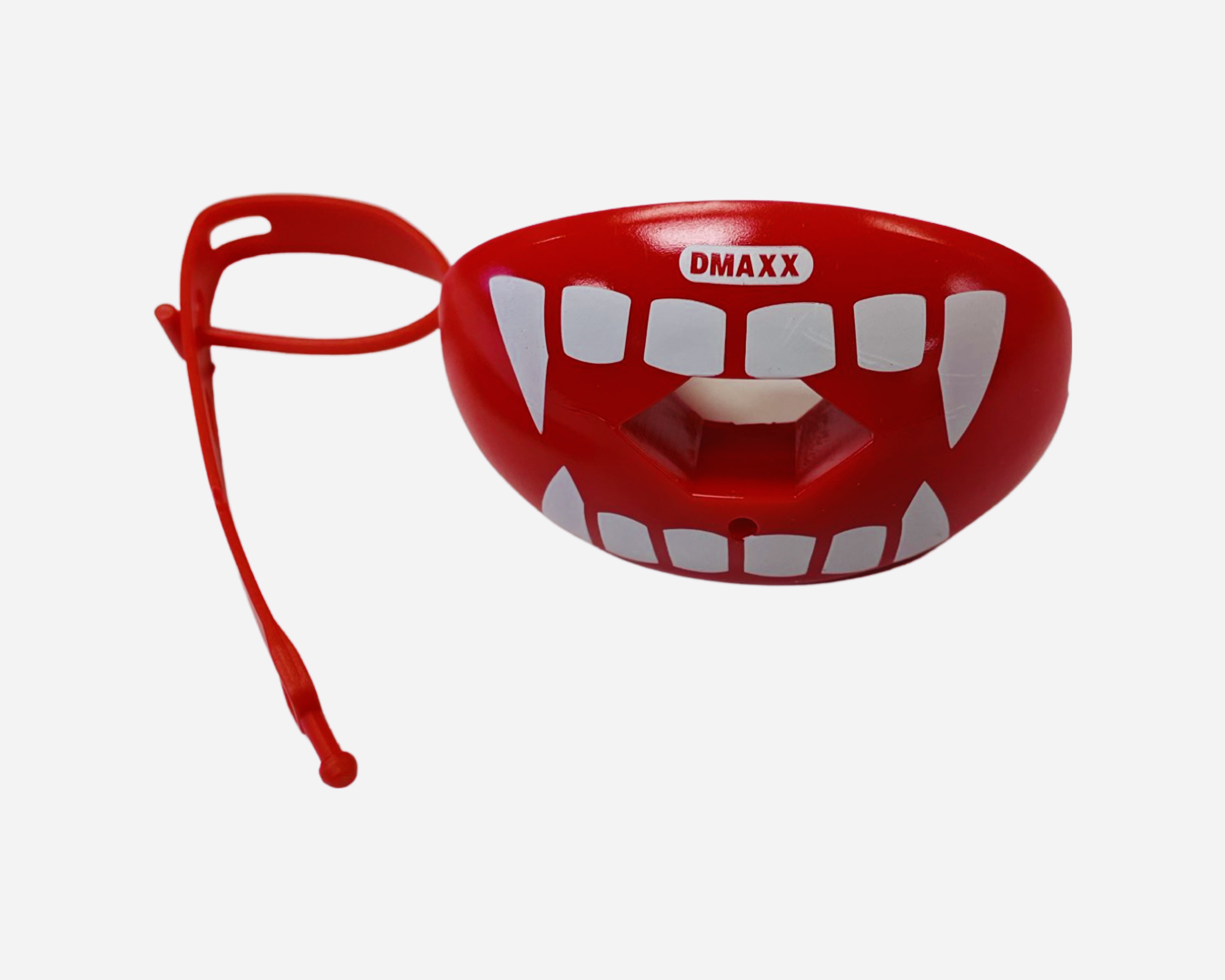 Red and White Fangs Lip Shield Mouth Guard - Dmaxx Sports