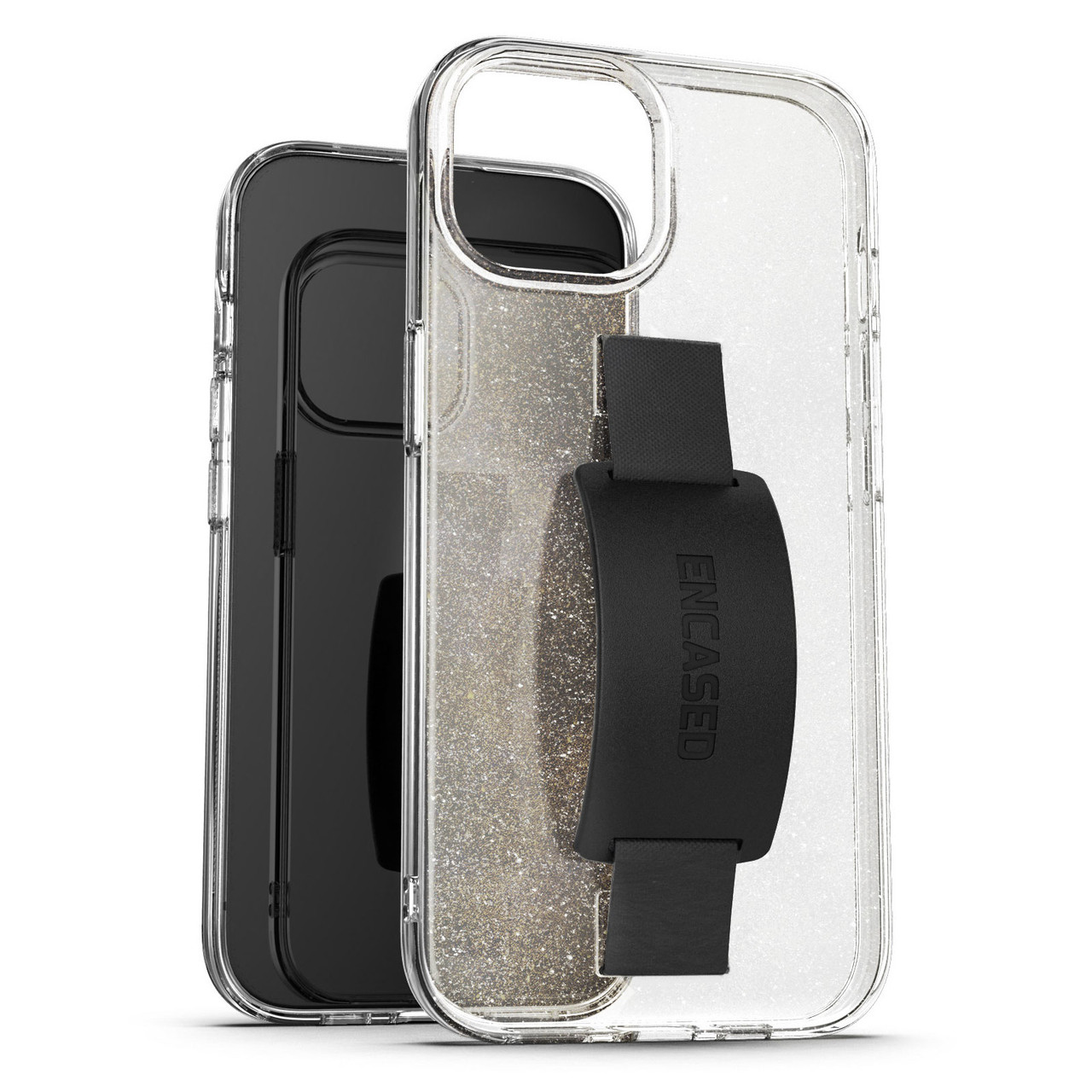 Encased Hand Loop Case for iPhone 15 - Glitter Dust