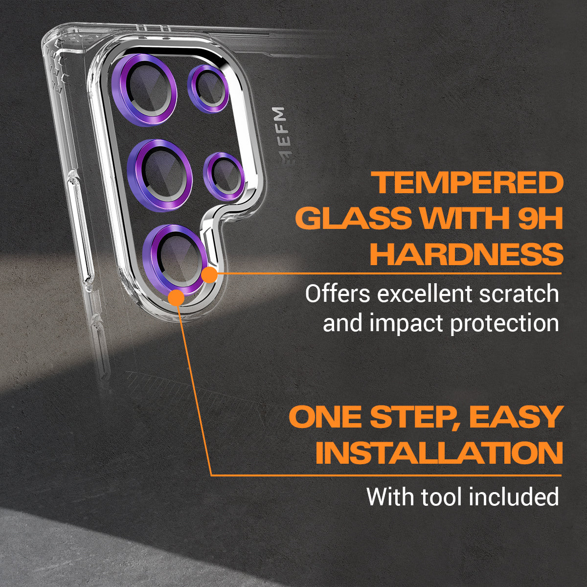 EFM Camera Lens Armour for Samsung Galaxy S24 Ultra - Rainbow Nirvana