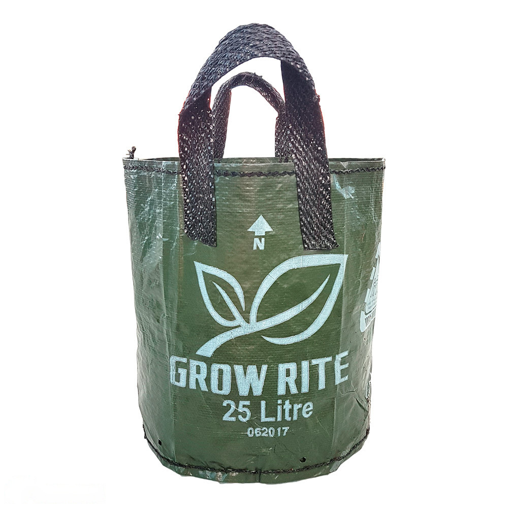 GrowRite XHD Woven Plastic Plant Bag with 2 Handles, 25L | The Garden ...