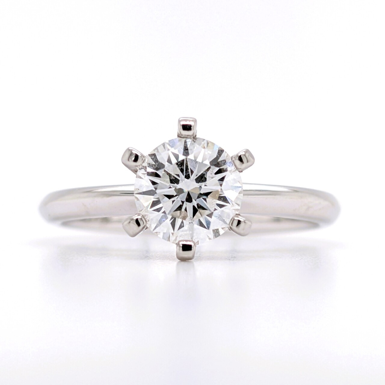 Platinum 1.07ct 6 Claw Solitaire Diamond Engagement Ring