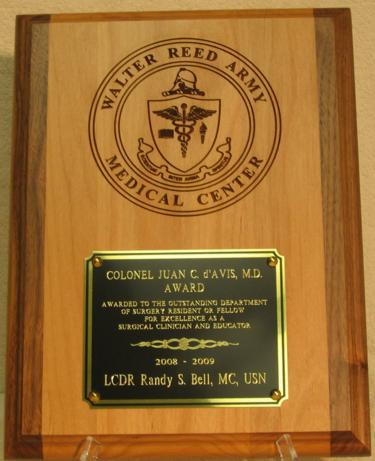 Plaque Old Walter Reed Emblem - Mai's Jewelry & Engravers