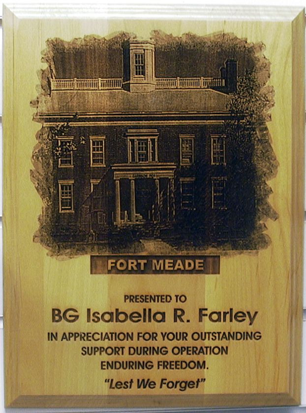 Plaque Fort Meade Maryland - Mai's Jewelry & Engravers