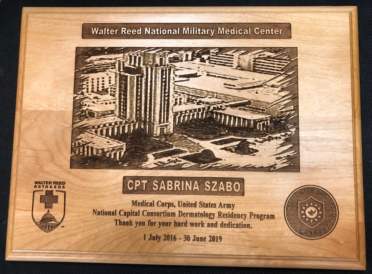 Military Plaque Walter Reed NMMC Large - Mai's Jewelry & Engravers