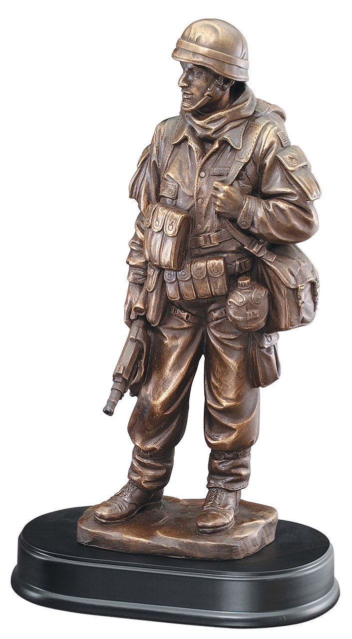 Soldier Standing with Rifle Statue - Mai's Jewelry & Engravers