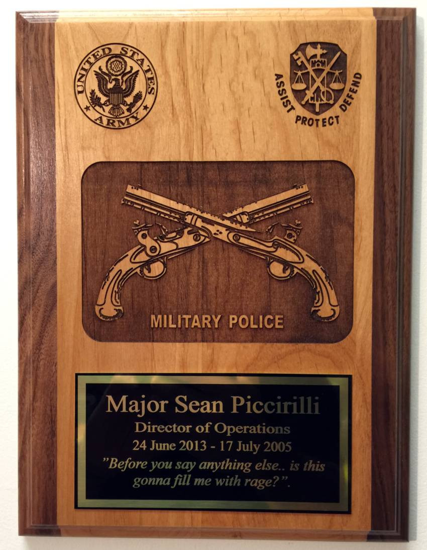 Plaque Army Military Police Corps - Mai's Jewelry & Engravers