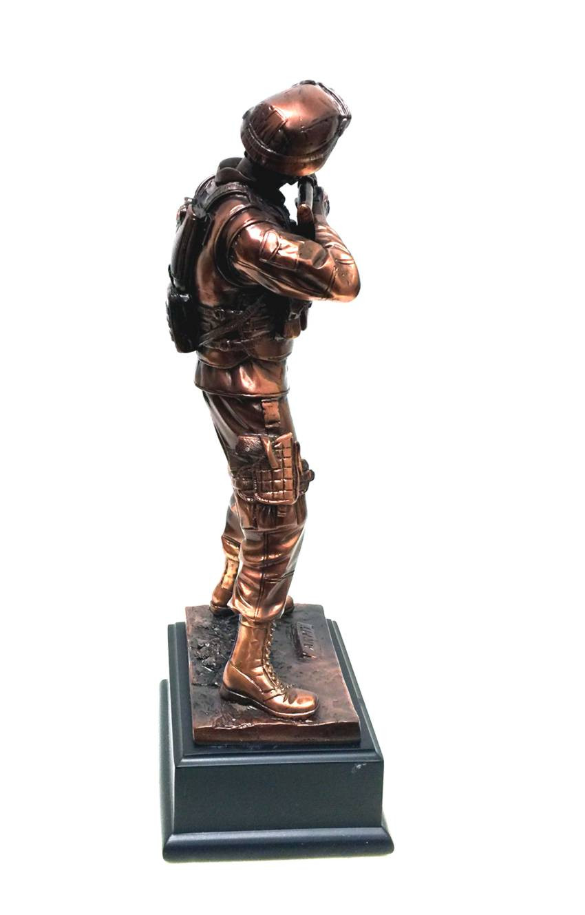 Soldier Aiming Rifle Statue - Mai's Jewelry & Engravers