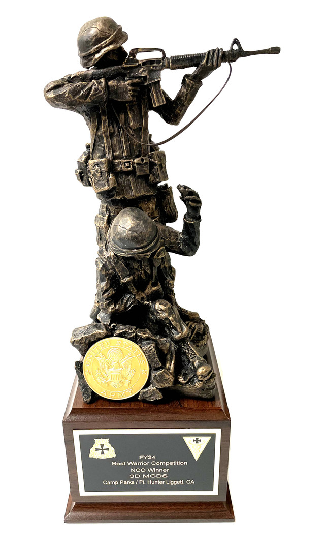 Soldier Male Aiming Rifle Military Statue - Mai's Jewelry & Engravers