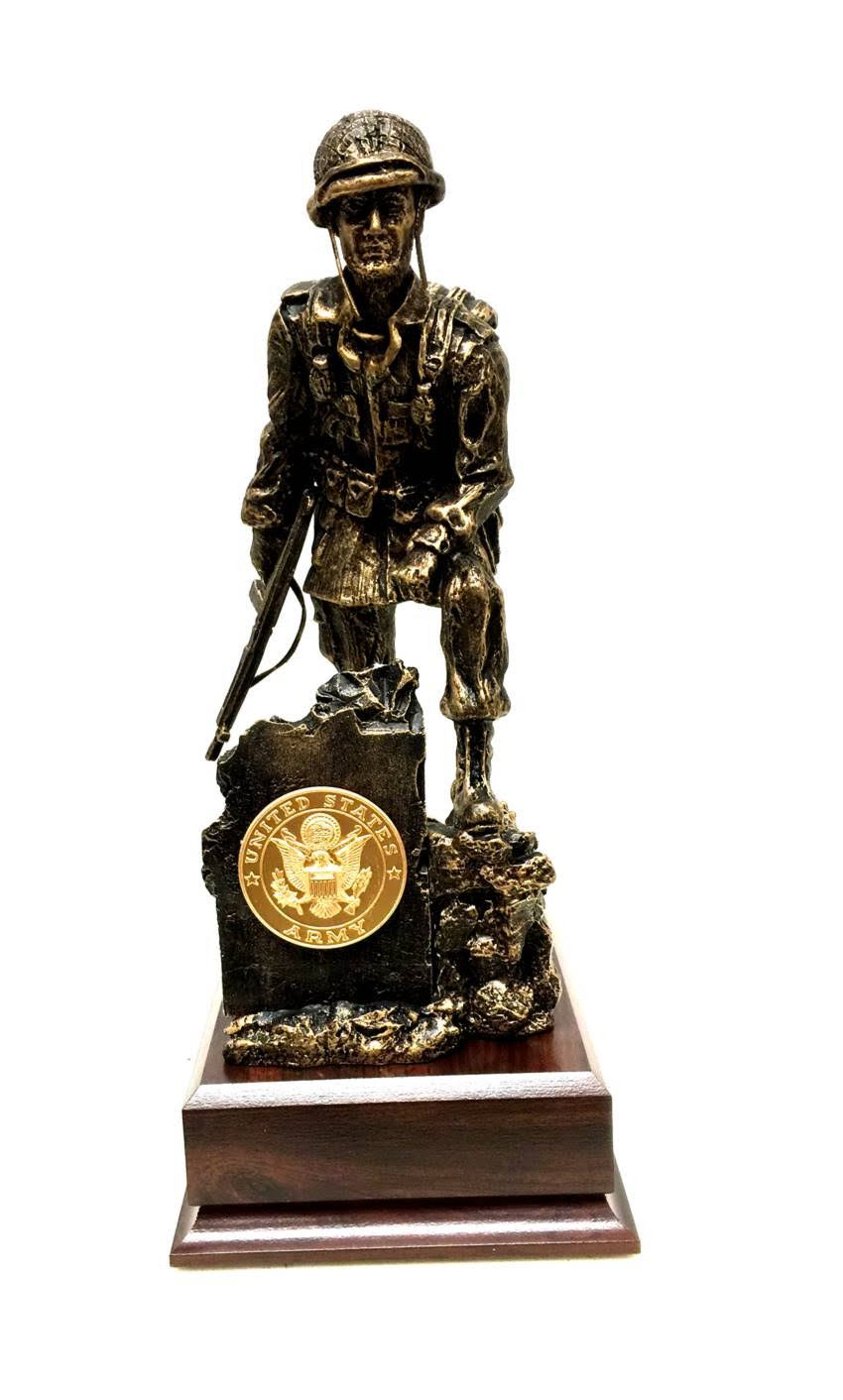 Iron Mike Military Statue on Small Base - Mai's Jewelry & Engravers