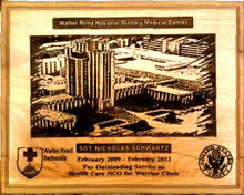 Plaque Walter Reed NMMC Small - Mai's Jewelry & Engravers