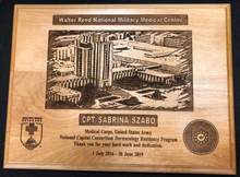 Military Plaque Walter Reed NMMC Large - Mai's Jewelry & Engravers