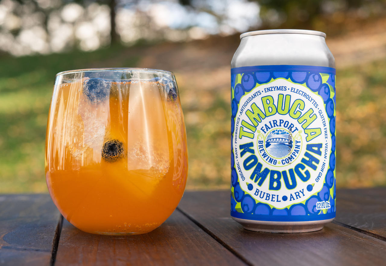 12 oz Blueberry Timbucha Kombucha