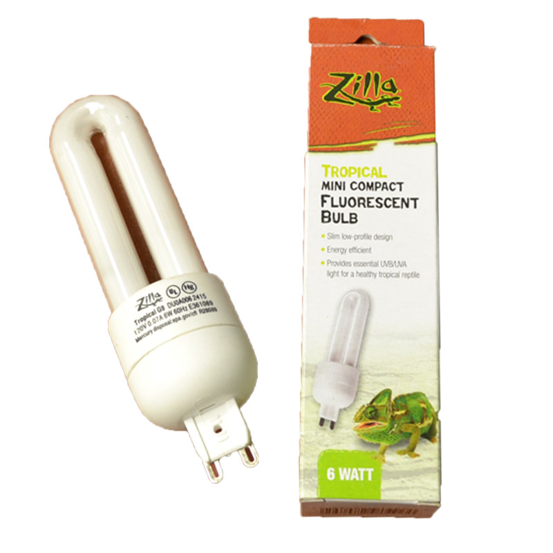 Zilla Tropical Mini Compact Fluorescent Bulb 6 watt - MyTurtleStore.com
