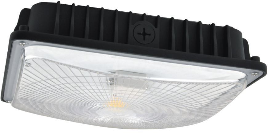 59W Black LED Square Canopy and Garage Light